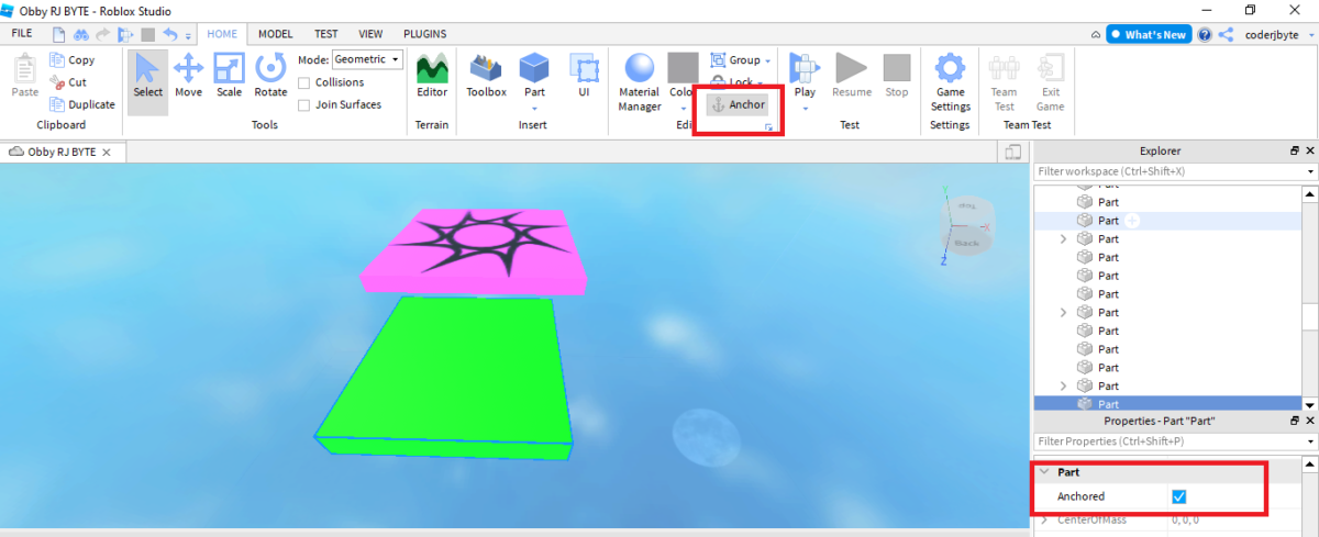 Manipulando Parts no Roblox Studio