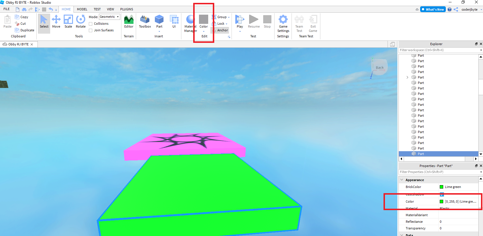 Manipulando Parts no Roblox Studio